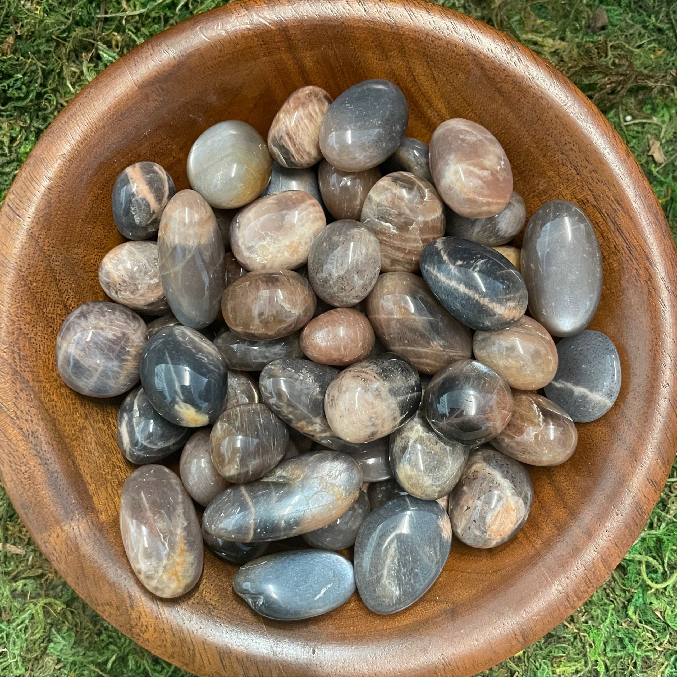 Black Moonstone Tumble | Cosmic Wander