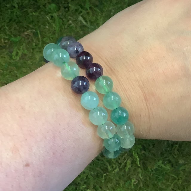 Rainbow Fluorite Stretchy Bracelet
